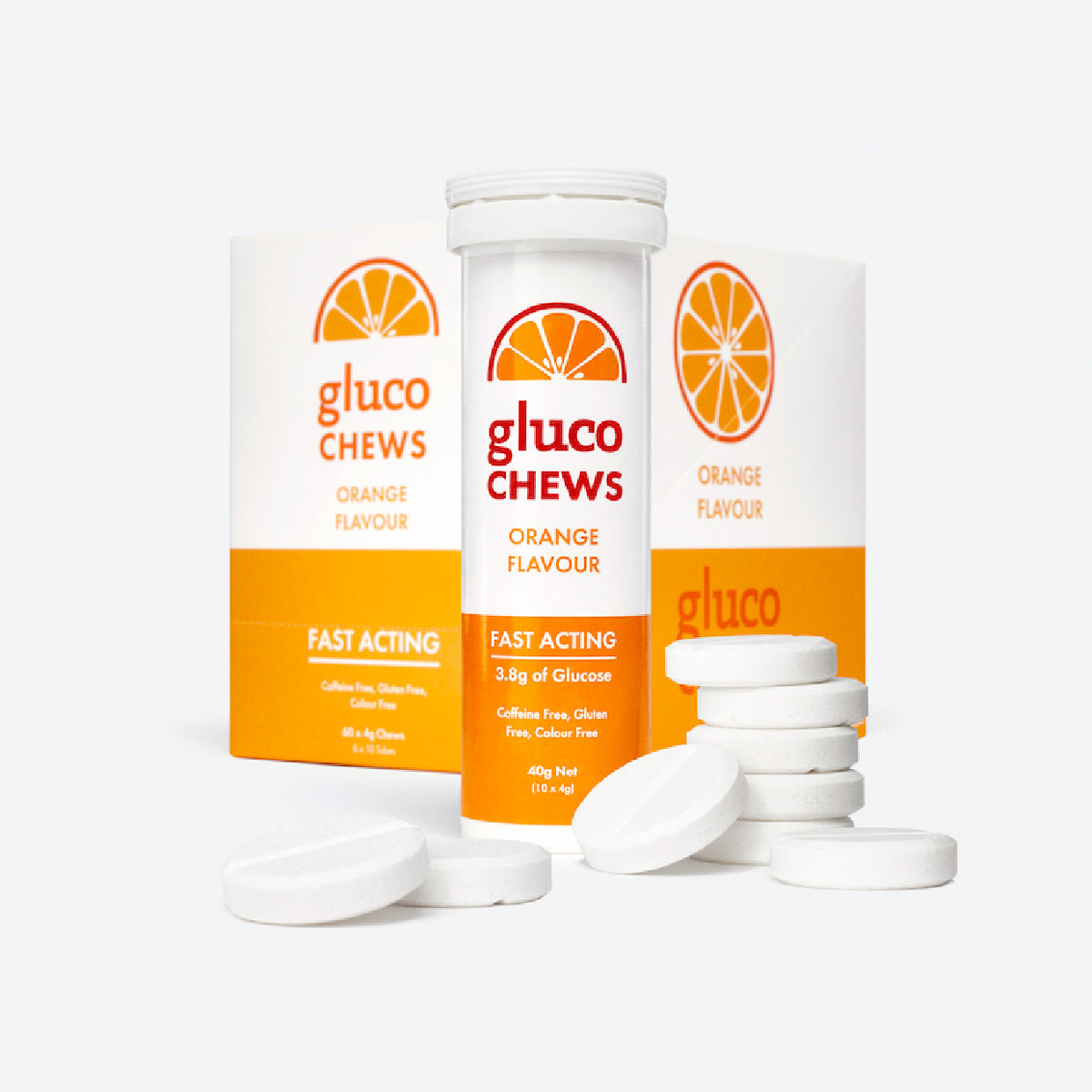 Fast Acting Glucochews | Raspberry | 6 tubes of 10 chews – Glucology Store